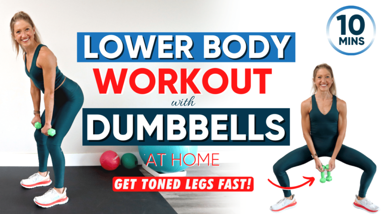 Lower Body Workout with Dumbbells at Home in 10 Minutes (GET TONED FAST ...