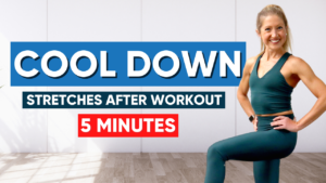 Standing cool down stretches after workout (5 Minutes) Beginner ...